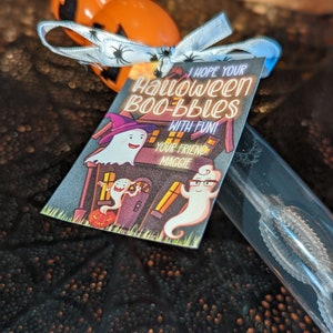 EDITABLE Halloween Bubble Tags, Non-candy Halloween, Non-candy Favor ...