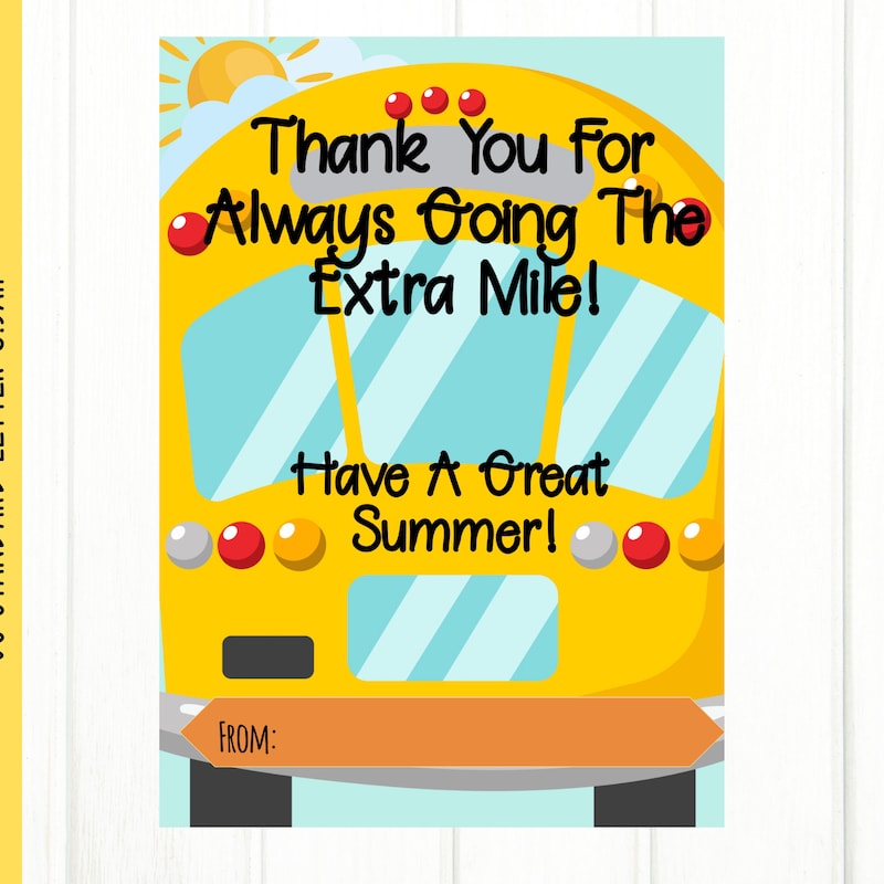 Bus Driver Thank You - Etsy