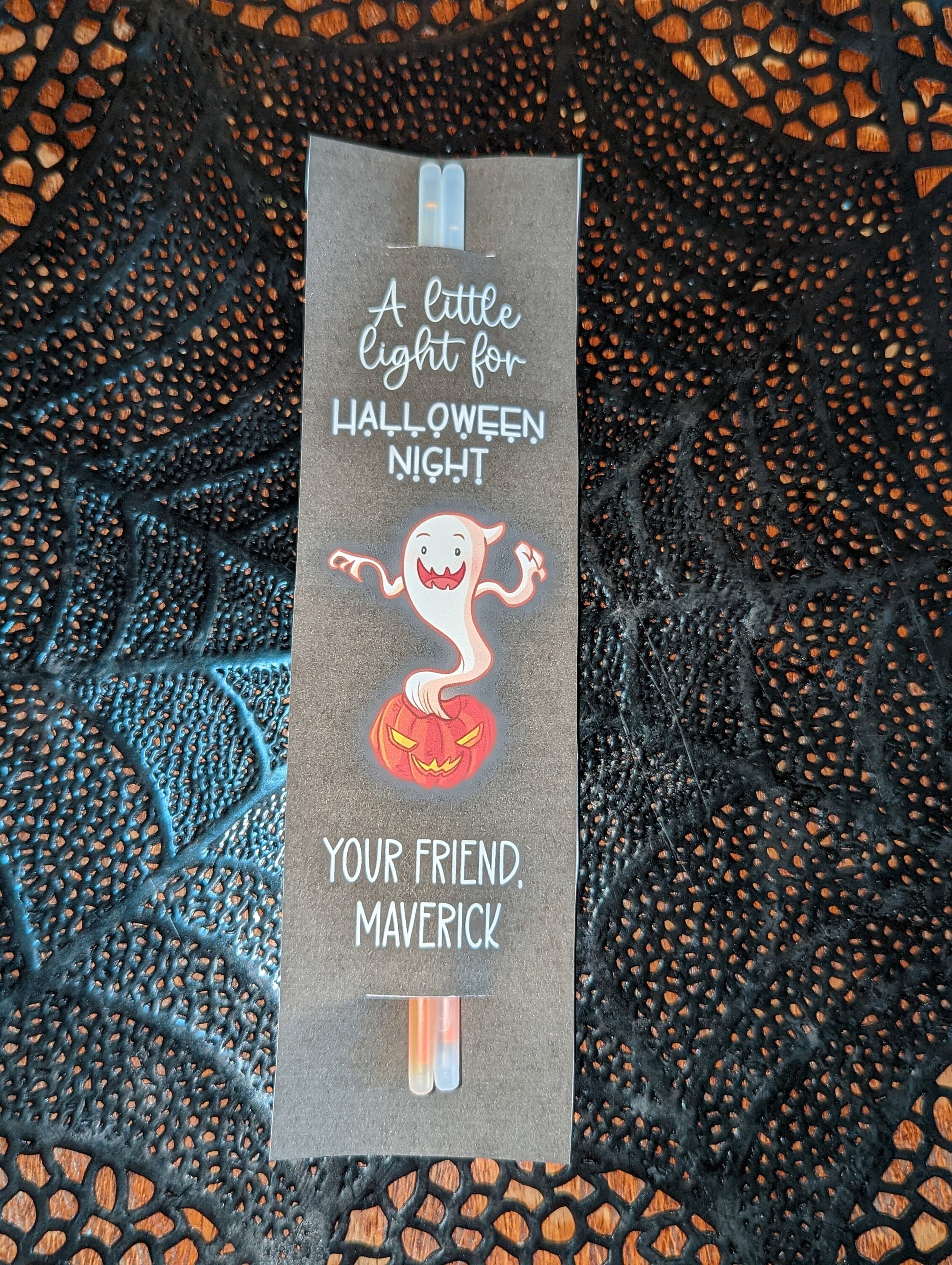 EDITABLE Halloween Glowstick Tags, Glow Stick Holder, A Little Light ...
