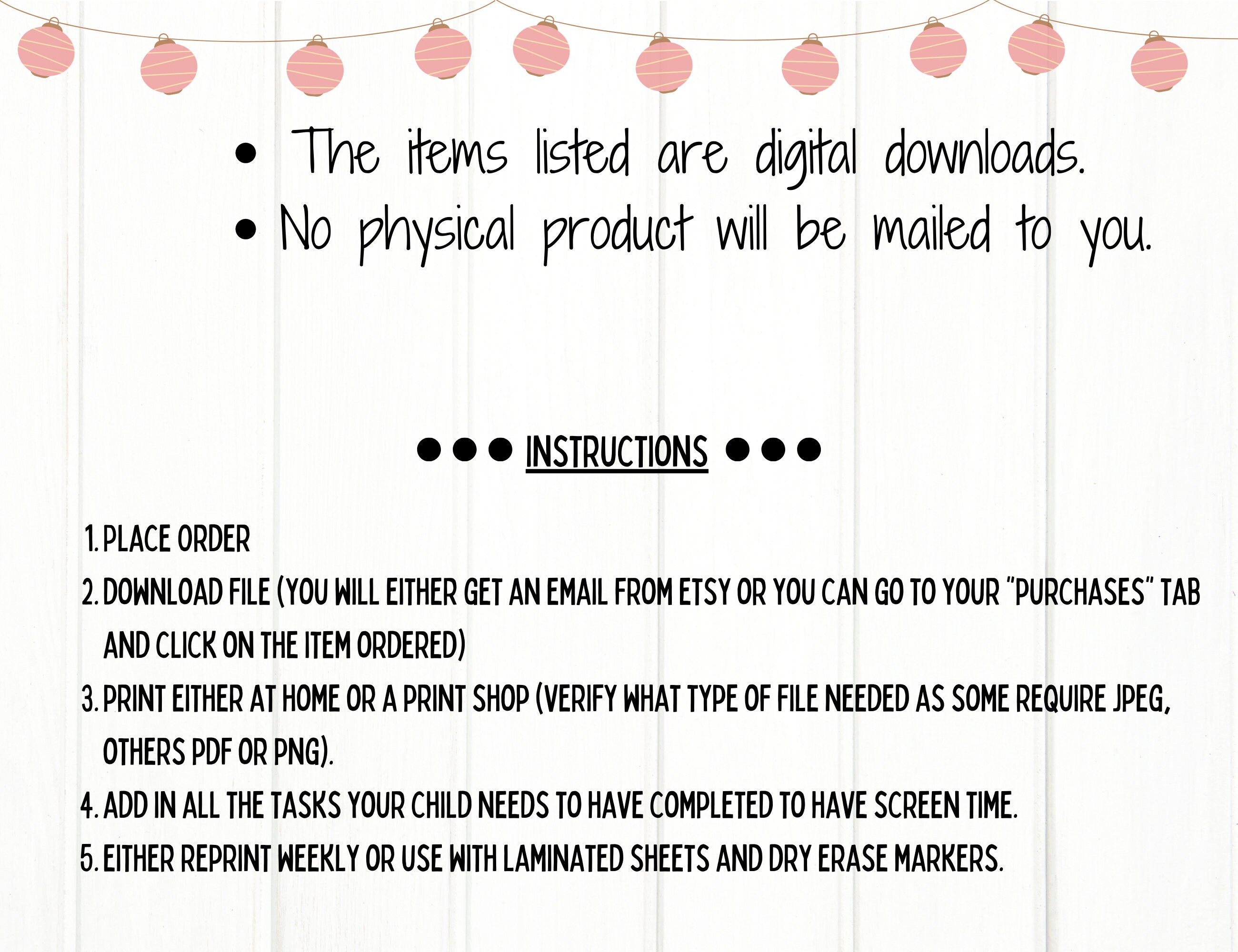 Screen Time Checklist | Cute Reward Chart | Kids Screen Time Checklist ...