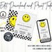 Editable Smiley Birthday Invite, Smiley Face Birthday Party, Editable ...