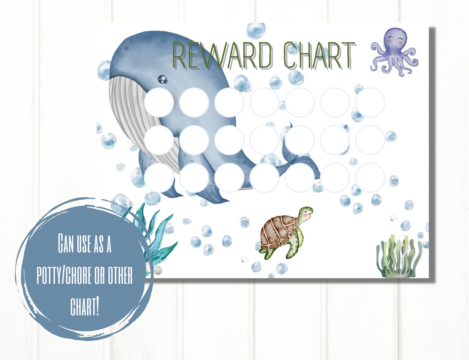 Deep Sea Reward Chart | Reward Chart | Kids Potty Chart | Deep Sea ...