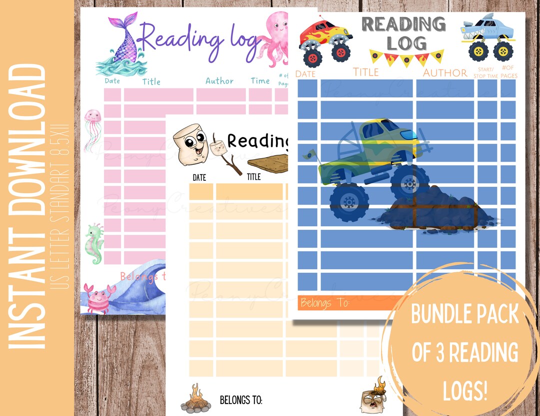 Kid's Reading Log | Summer Reading Log | Summer Reading Chart | Reading ...