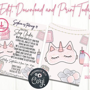 Sleep Under Invitation Only, Slumber Party, Sleep Over 1 - Etsy