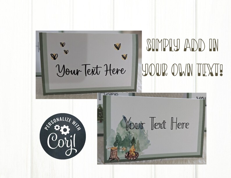 Editable Camping Theme Food Labels, Camping Party Food Tent, Birthday ...