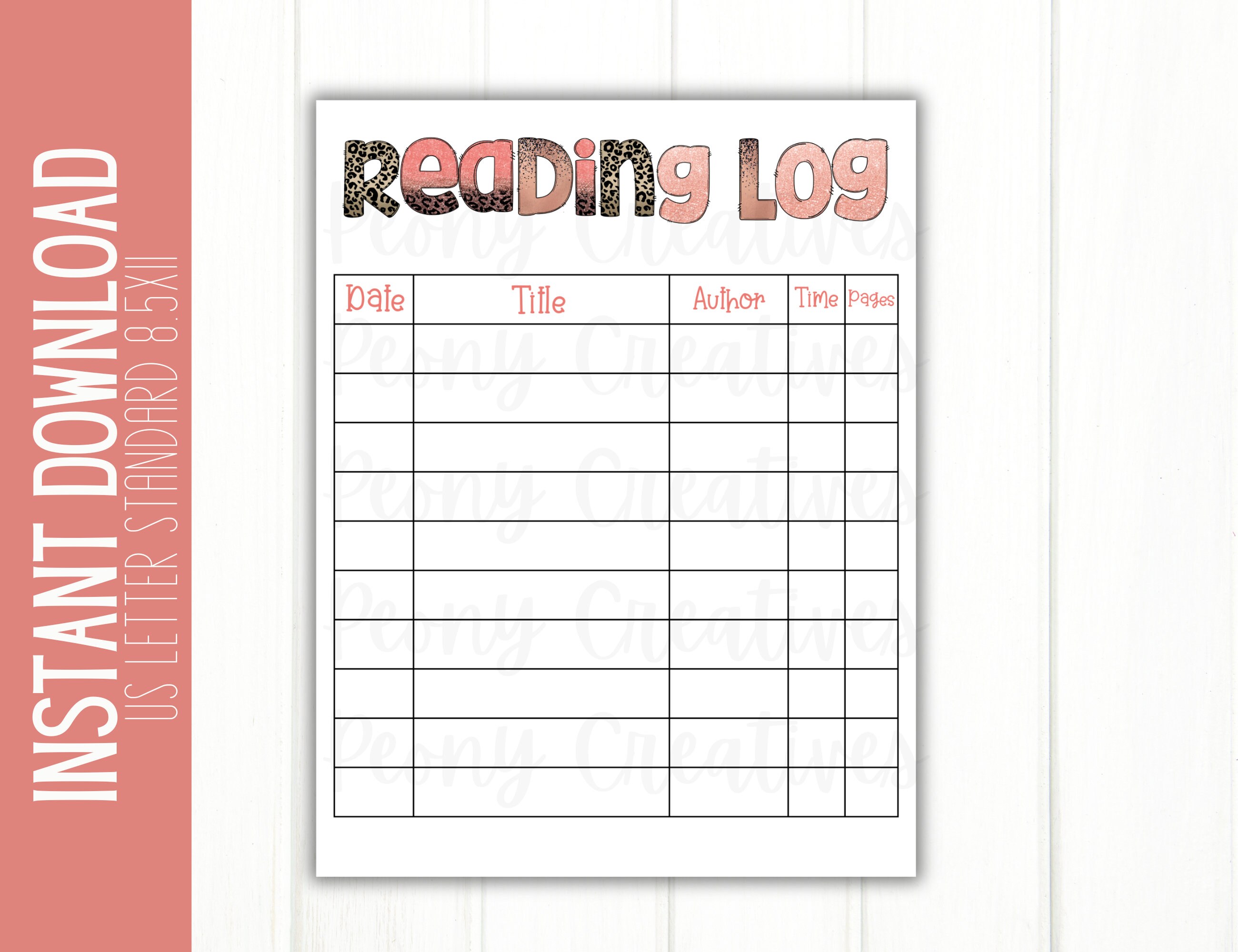 Kids Reading Log, Summer Reading Log, Printable, Homeschool Reading Log ...