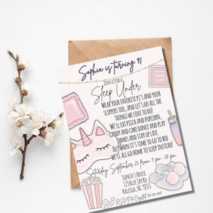 Sleep Under Invitation Only, Slumber Party, Sleep Over 1 - Etsy