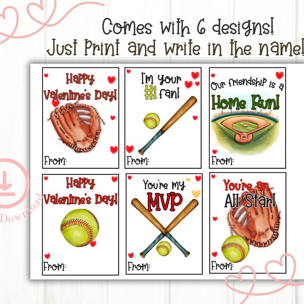 Softball Valentine Box - Etsy