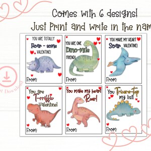 Dinosaur Valentines, Classroom Valentine, Dino-mite - Etsy