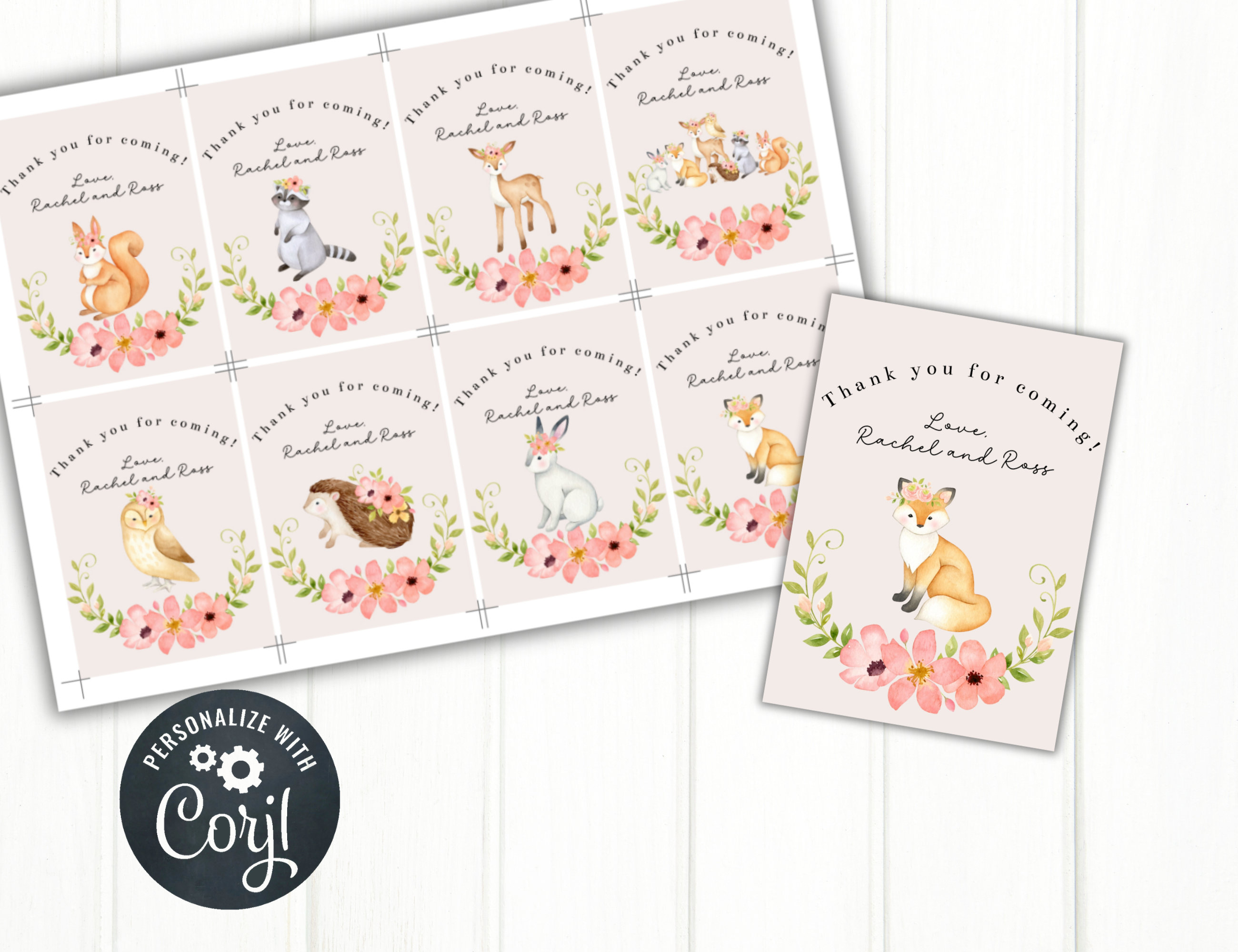 Editable Girl Baby Shower Tags, Girl Birthday Tags - Etsy