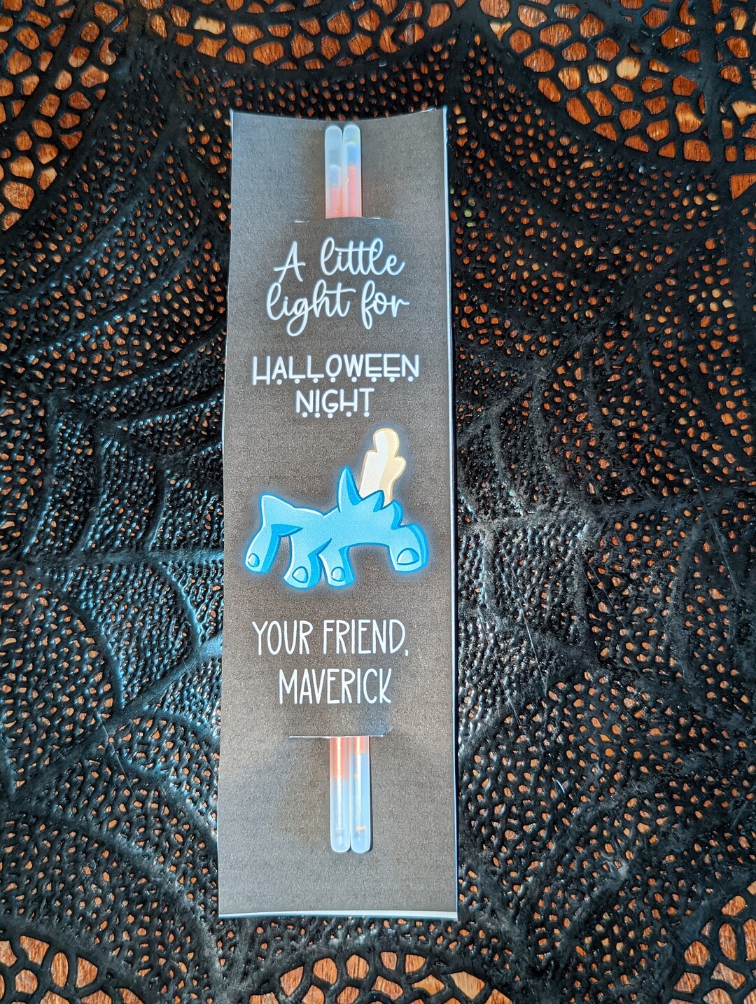 EDITABLE Halloween Glowstick Tags, Glow Stick Holder, A Little Light ...