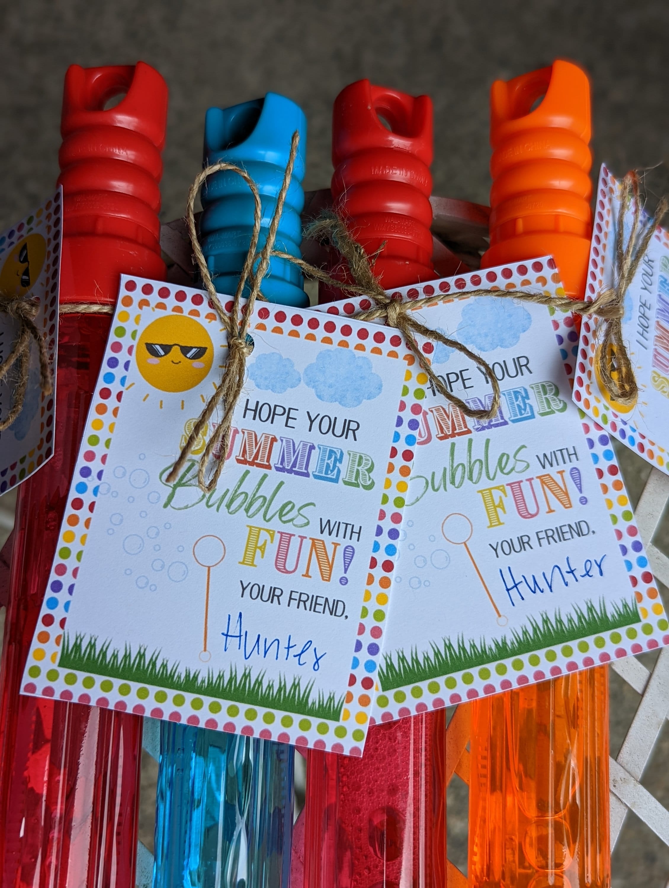 Summer Gift Tag | I Hope Your Summer Bubbles With Fun | End of Year Tag ...