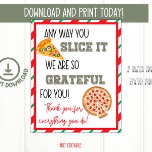 Pizza Party Sign, Pizza Party Appreciation, Any Way You Slice It ...
