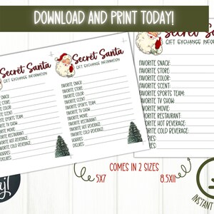 EDITABLE Secret Santa Gift Exchange, Office Secret Santa, White ...