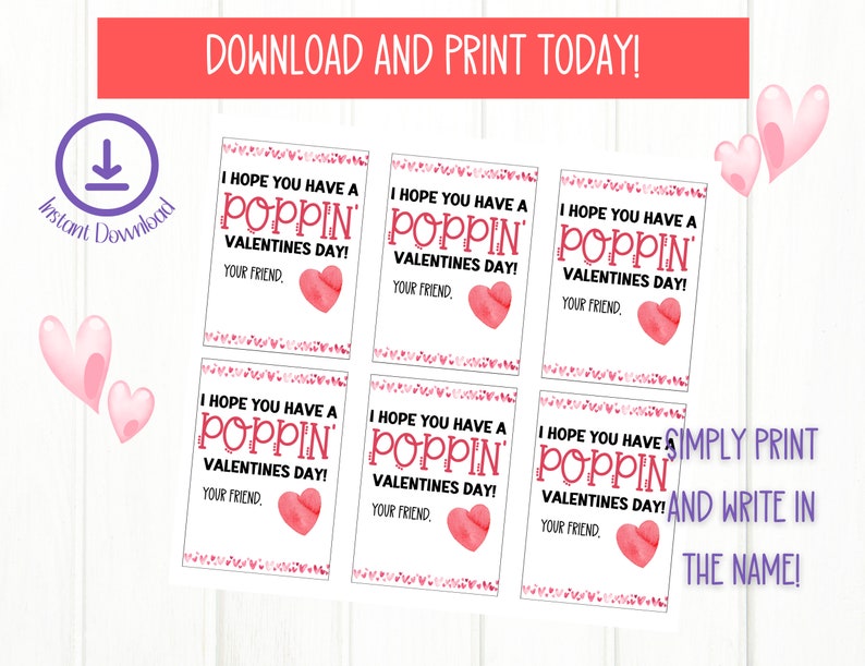 Hope Your Valentine's Day is Poppin', Pop It Valentine's Day, Classroom ...
