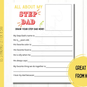 All About My Dad Printable | Father's Day Questionnaire | Instant ...