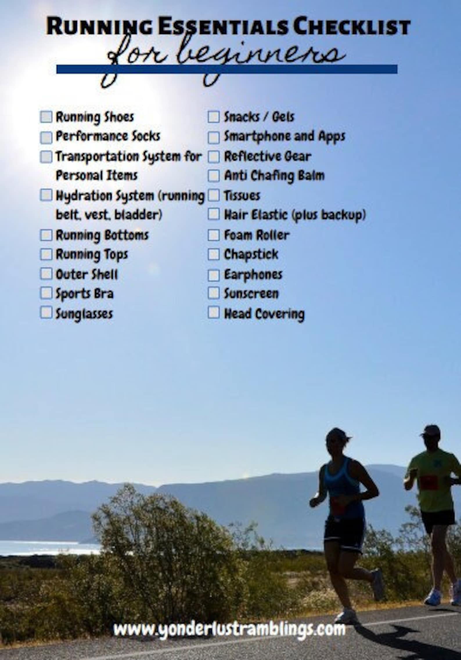 Running Essentials Checklist for Beginners - Etsy