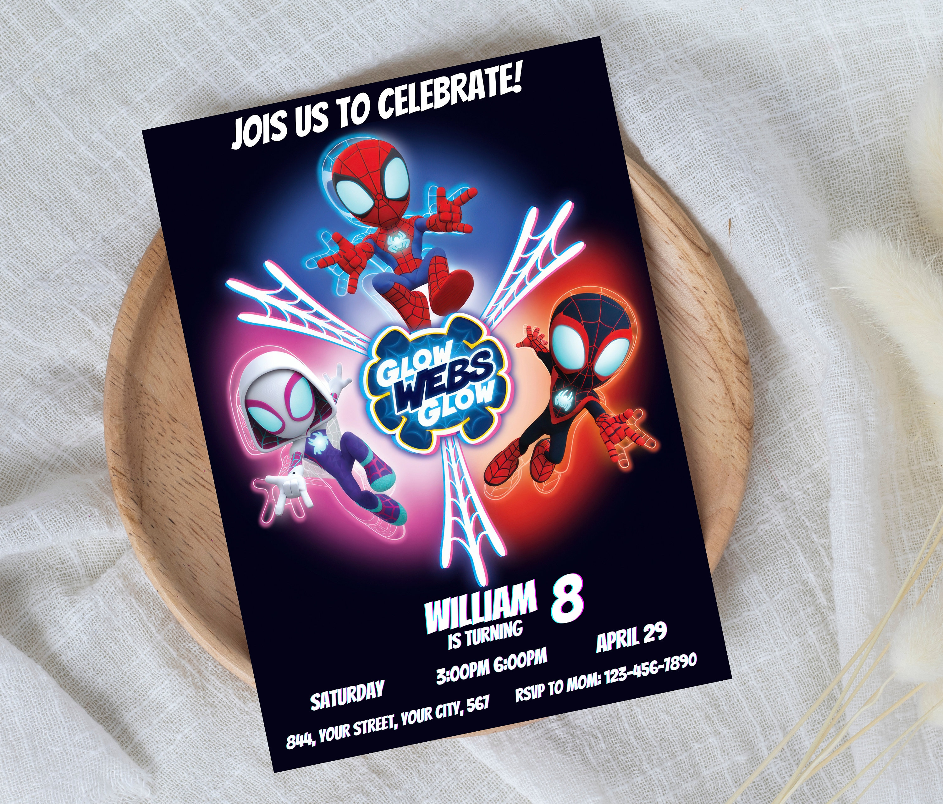 Spidey and His Amazing Friends Birthday Invitation Spidey - Etsy
