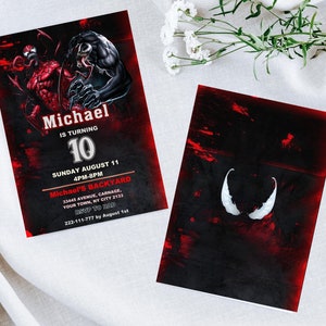 Venom & Carnage Birthday Invitation (digital Download) - Etsy