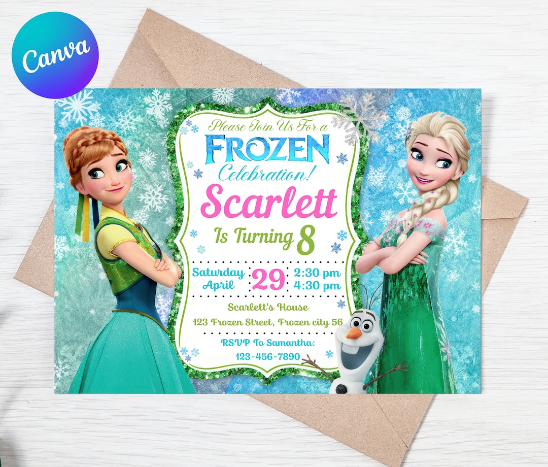 Frozen Birthday Invitation | Frozen Party Invite - Etsy