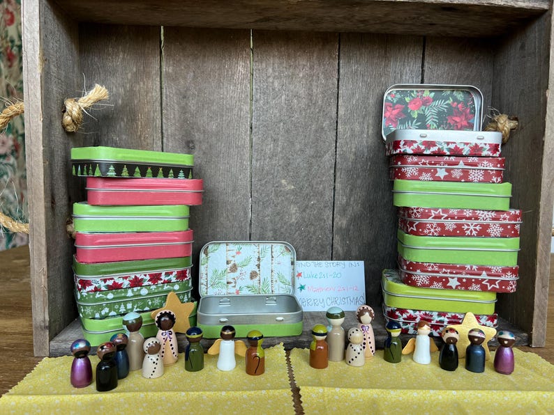 Christmas Nativity Tins 2024 Mini Nativity Set in Small Tin - Etsy