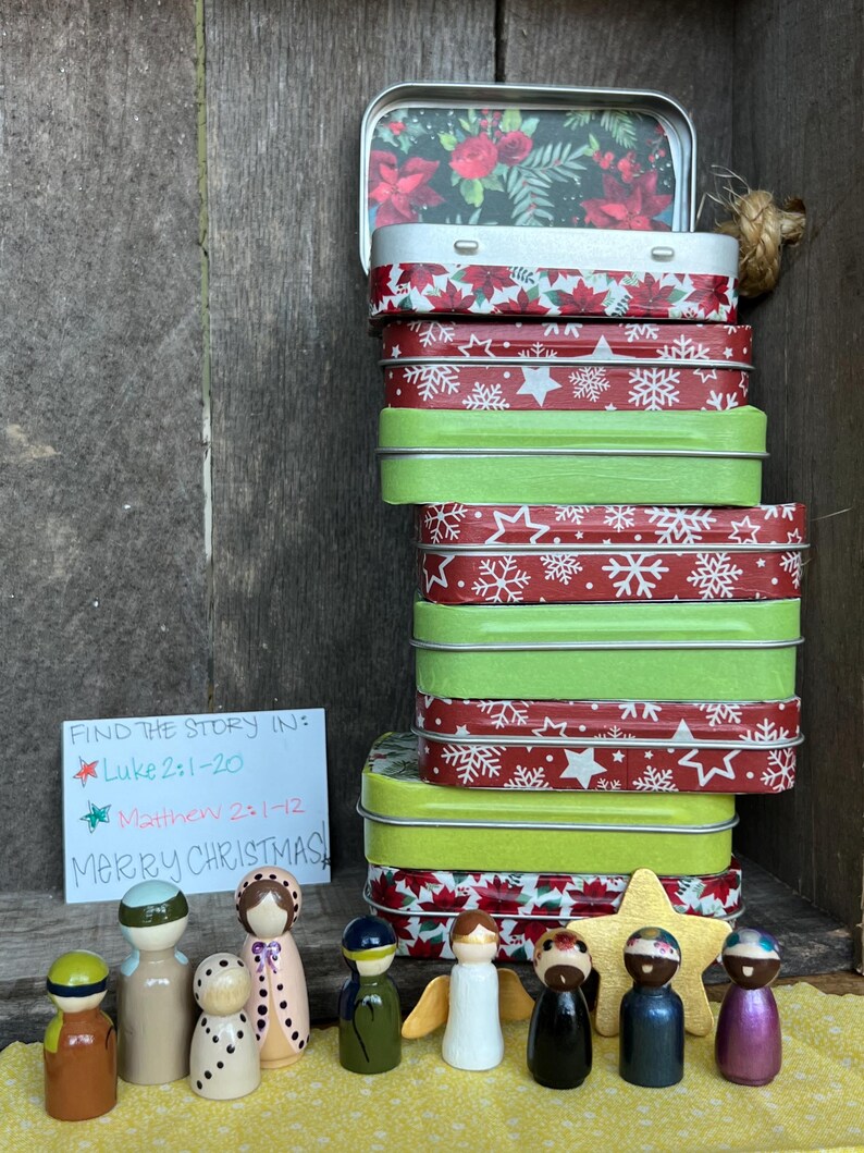 Christmas Nativity Tins 2024- Mini Nativity Set in Small Tin - Etsy