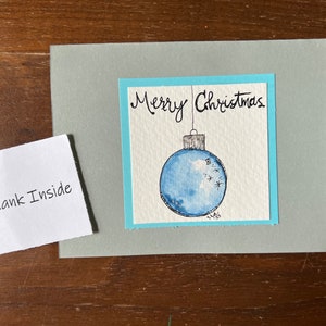 Christmas Cards - Set of 4 - Watercolor Ornaments - Etsy