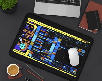 LCARS Desk Mat, Sci-fi Control Console Display Mouse Pad, Space Planet ...