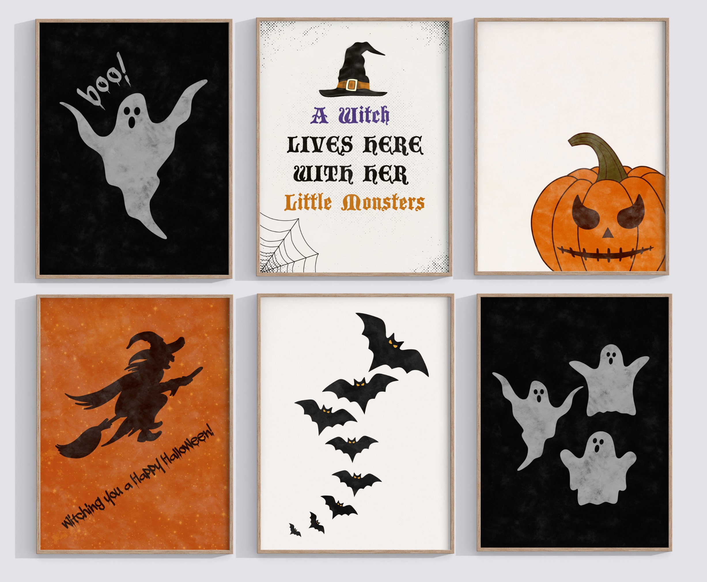 Halloween Art Mega Bundle Set of 21 Prints Halloween Gallery - Etsy