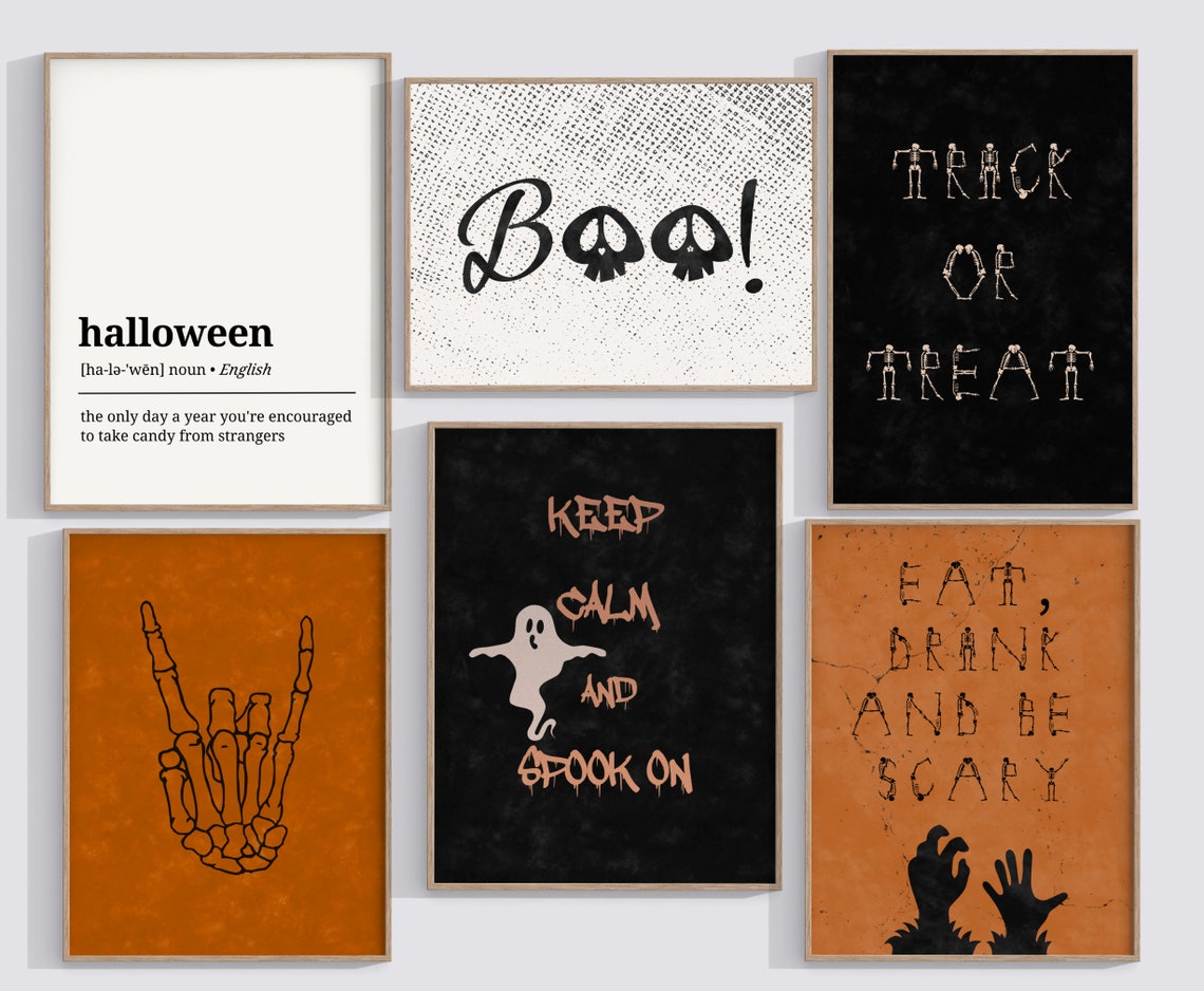 Halloween Art Mega Bundle Set of 21 Prints Halloween Gallery - Etsy