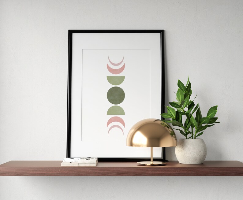 Boho Gallery Wall Set of 6 Prints Blush Pink and Sage Green - Etsy
