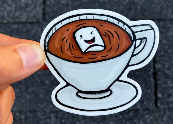 Cute Marshmallow Food Vinyl Sticker - Etsy
