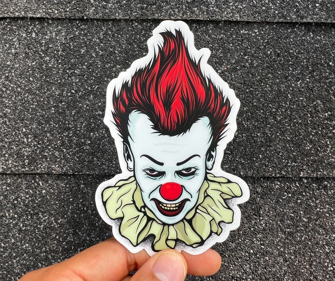 Pennywise Clown With Dragon Ball Z Hairdo, 90's Vintage Horror, Clear ...