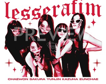 LESSERAFIM / T Shirt Design digital Download Ready to - Etsy