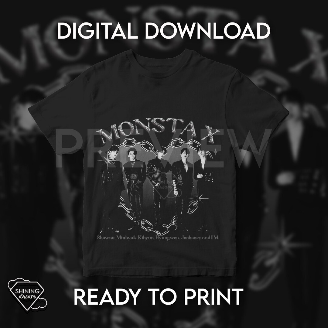Monsta X 몬스타엑스 / T- Shirt Design (digital Download, Ready to Print ...