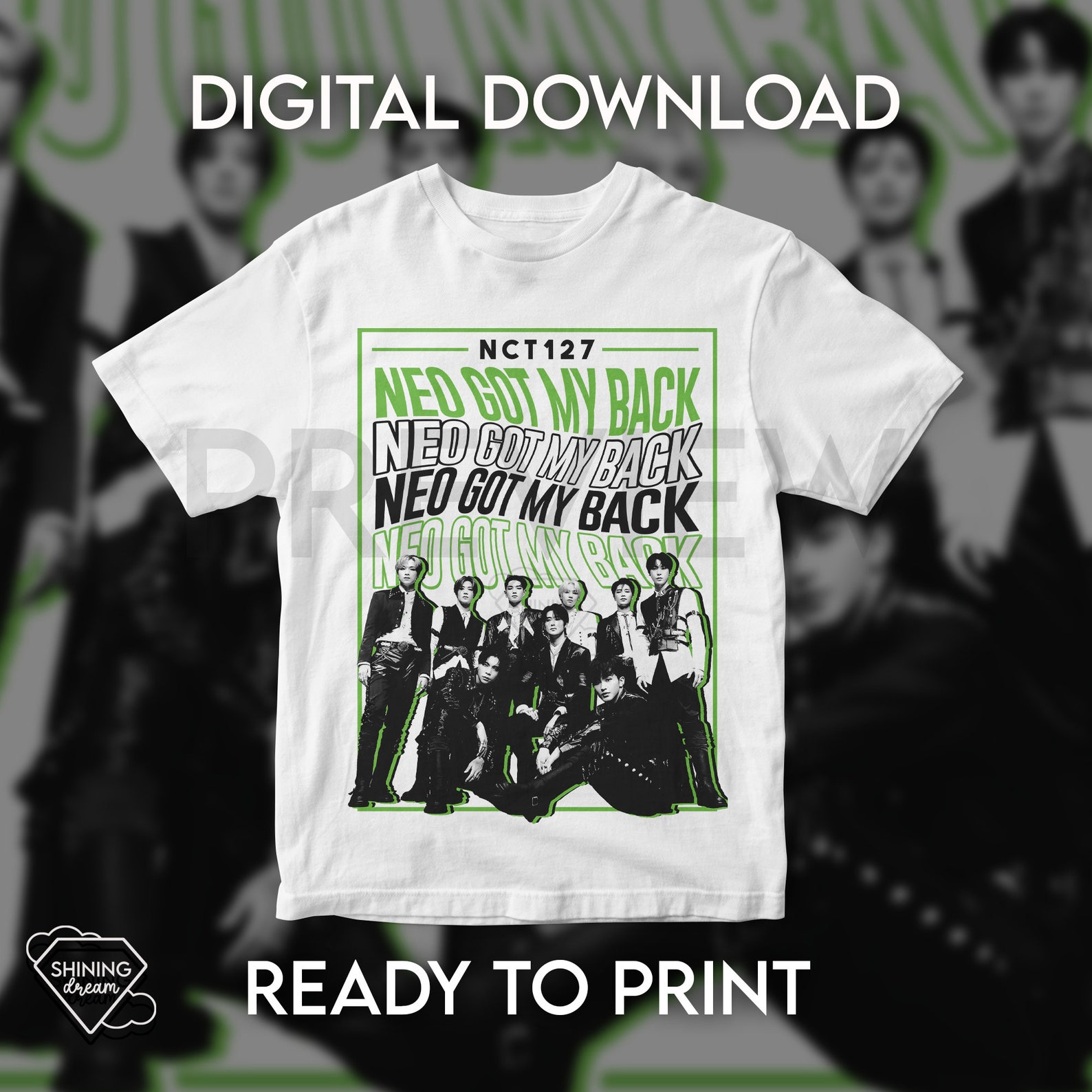 Neo Got My Back Nct 127 / T Shirt Design digital Download, Ready to ...