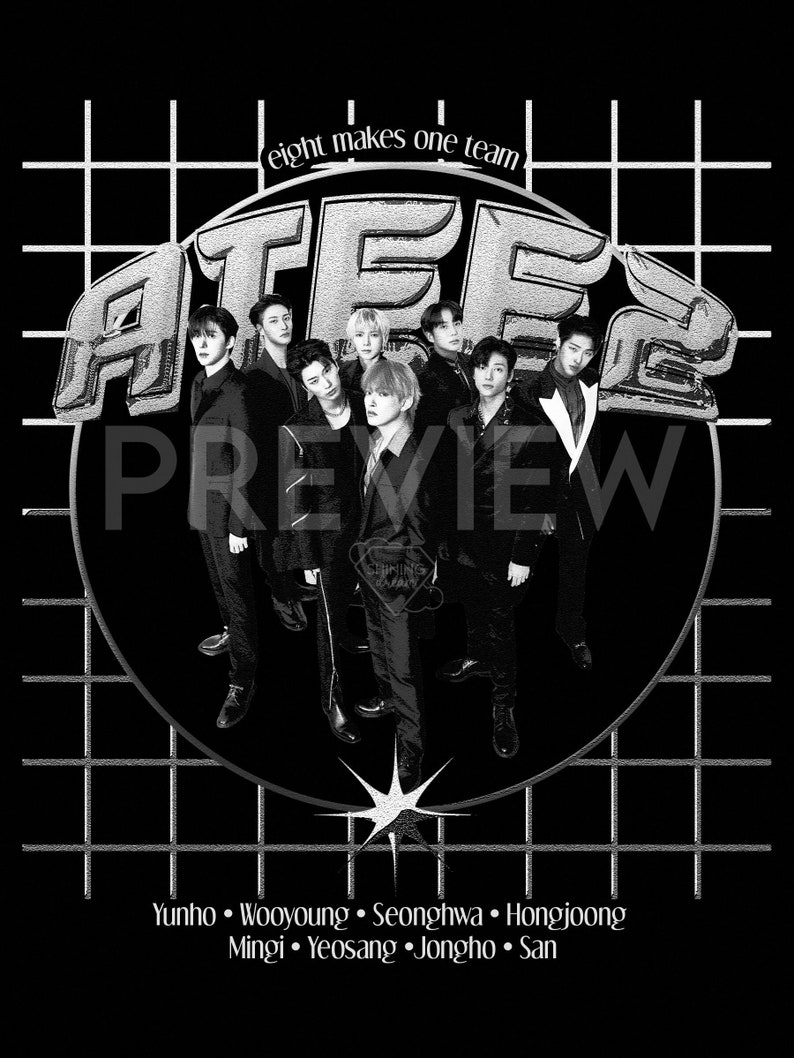 Ateez / T Shirt Design digital Download Ready to Print / - Etsy