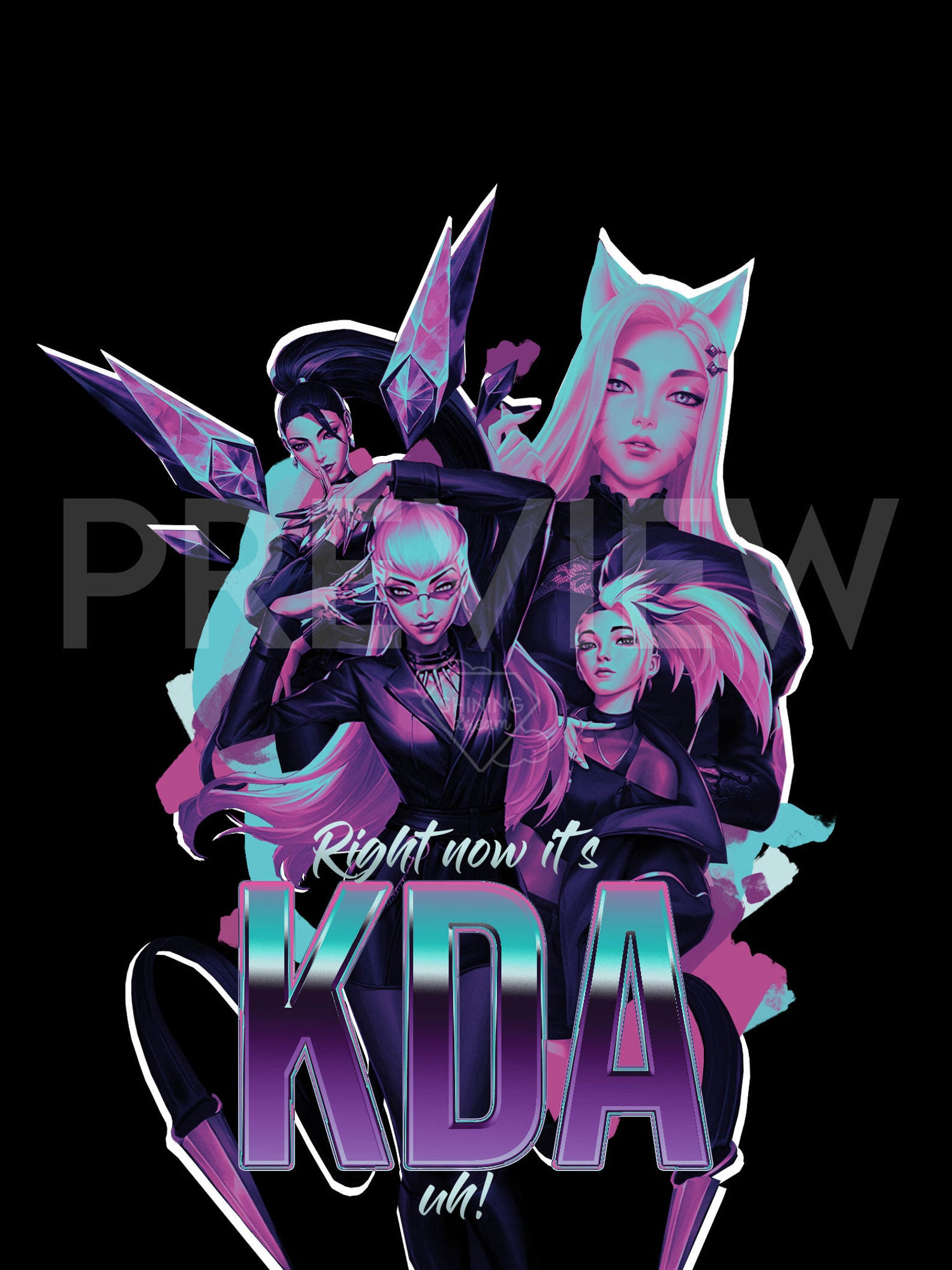 Kda / T Shirt Design digital Download Ready to Print / - Etsy