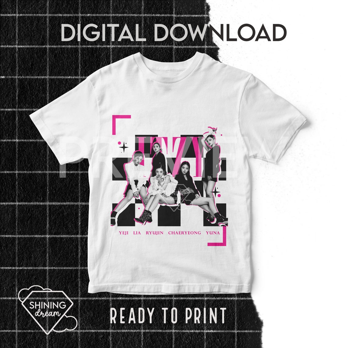 Itzy 있지 / T Shirt Design digital Download Ready to Print / | Etsy