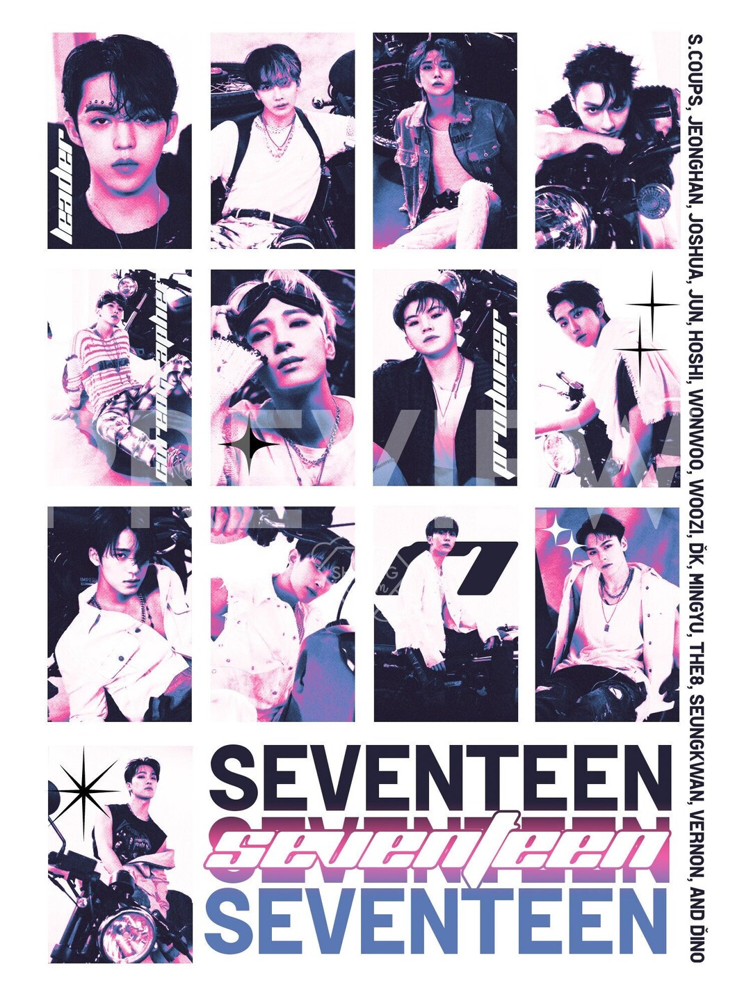 Seventeen 세븐틴 / T Shirt Design digital Download Ready to - Etsy