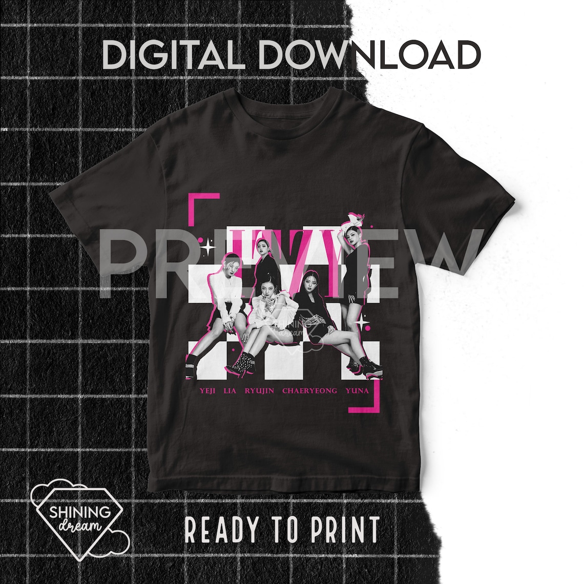 Itzy 있지 / T Shirt Design digital Download Ready to Print / | Etsy