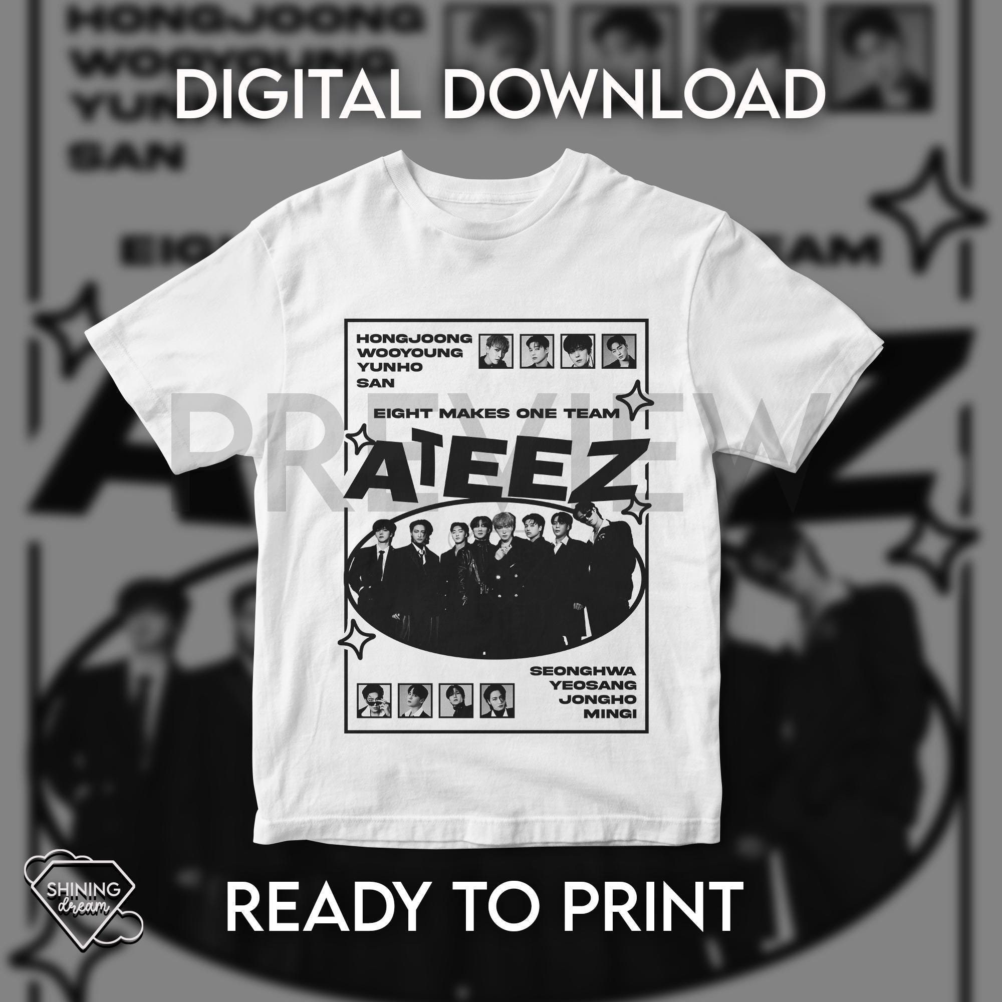 Ateez / T- Shirt Design (digital Download, Ready to Print) / Includes ...