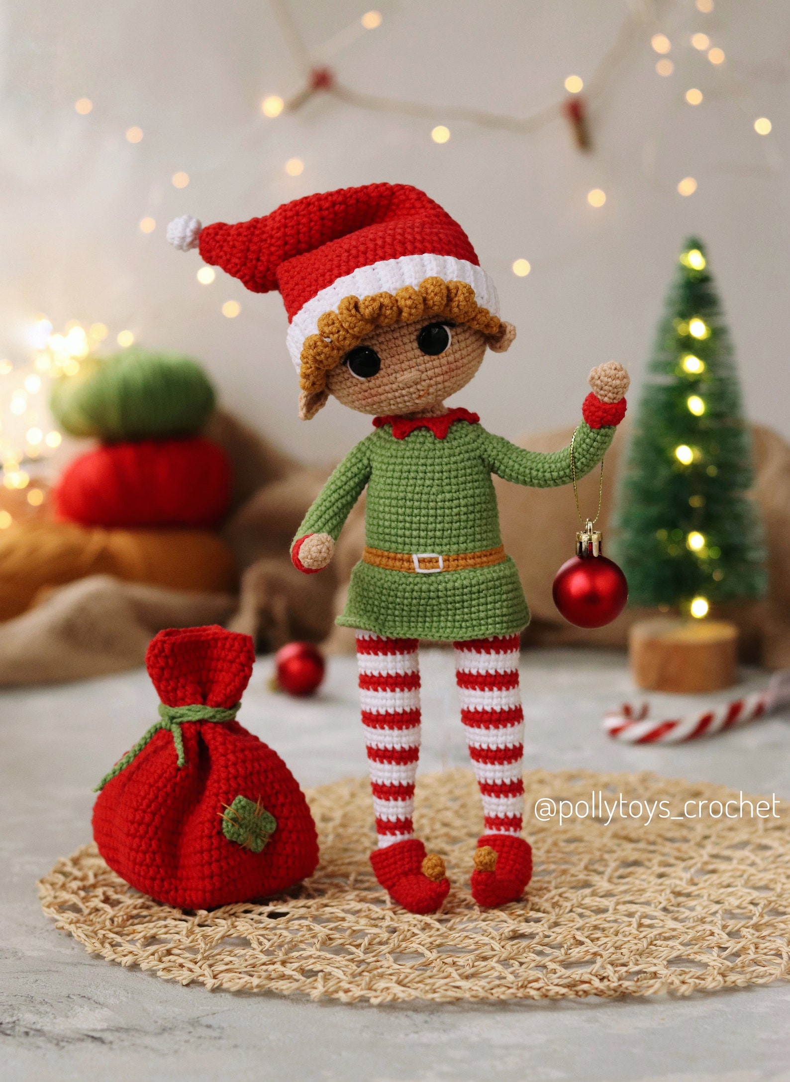 Crochet ENGLISH PATTERN Doll Christmas Elf Amigurumi Doll - Etsy