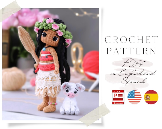 Amigurumi Moana Charaktere: Moana, Hei Hei, Pua Puppen, Häkel- und ...