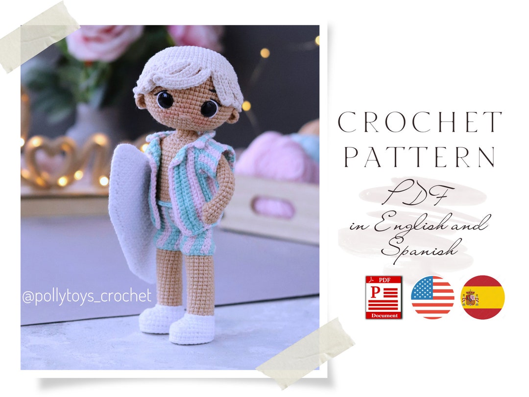Modèle de poupée au crochet : Surfer Boy Amigurumi (Modèle PDF) - Etsy ...