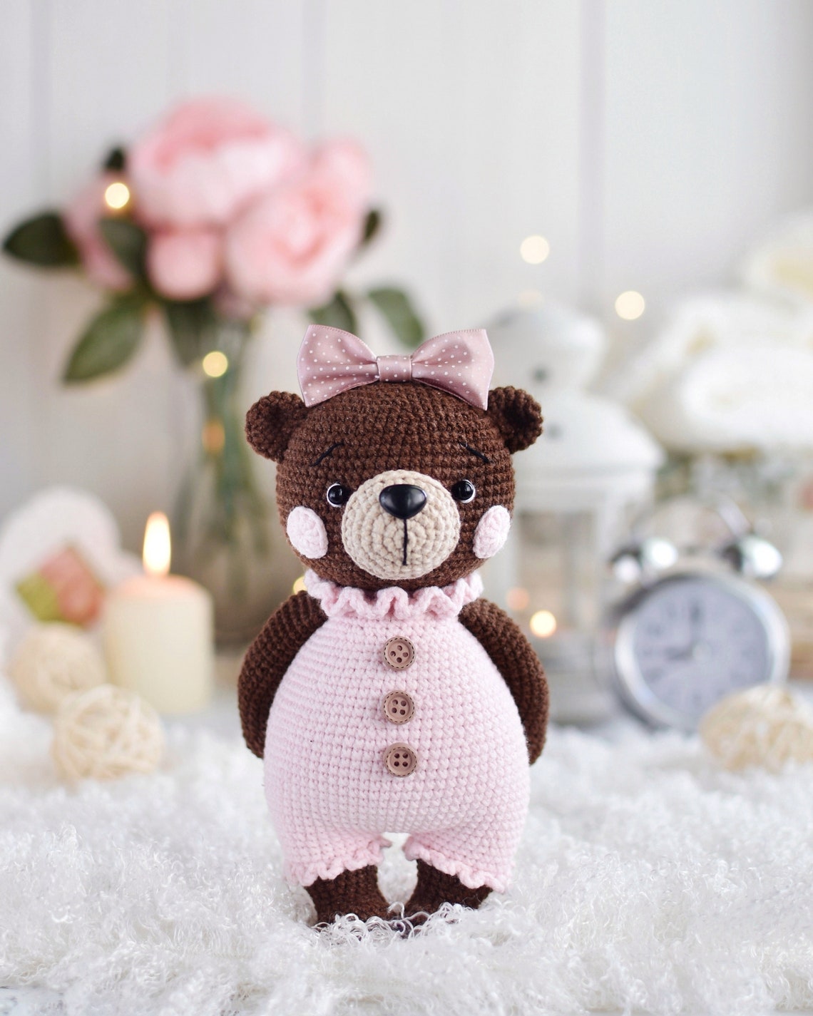 Crochet PATTERN Bear Lina Amigurumi Cute Bear in Pajamas - Etsy