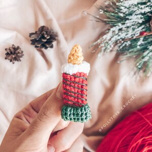 Crochet CHRISTMAS SET 4 Brooch PATTERNS Christmas Handbell Candle ...