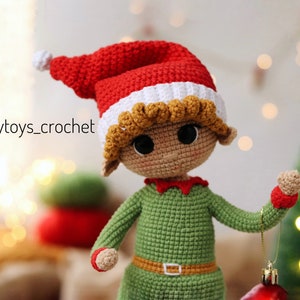 Crochet Christmas Elf Doll Amigurumi Pattern (PDF) - Etsy