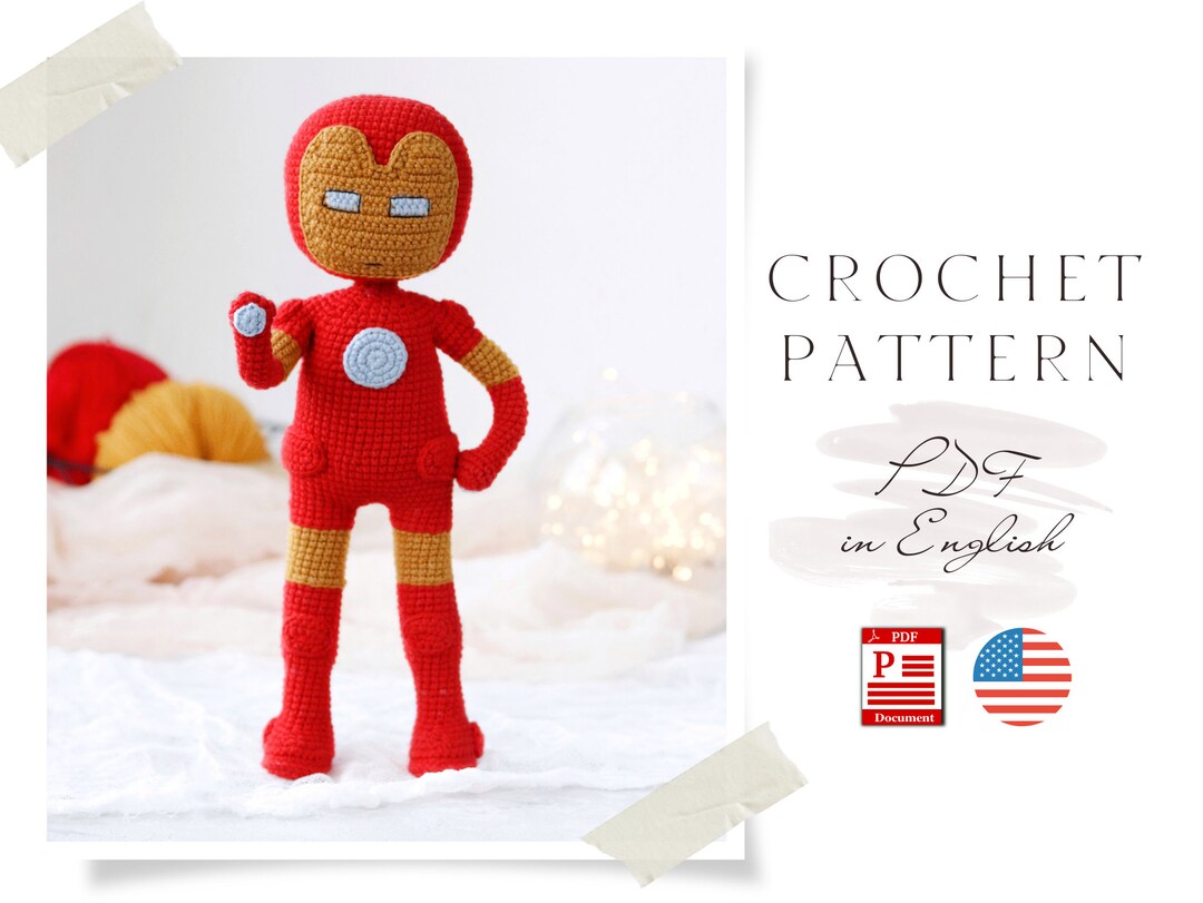 Crochet PATTERN Doll Superhero Amigurumi Doll Crochet Hero Crochet Iron ...