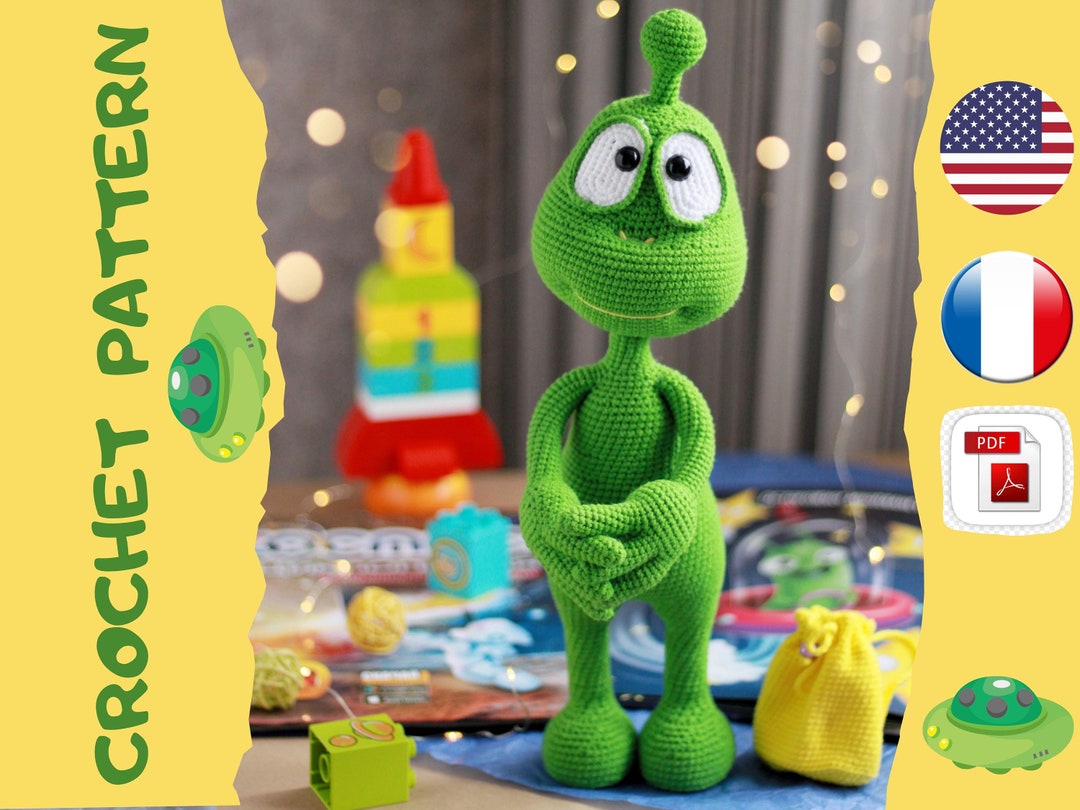 Crochet Pattern Alien / Amigurumi Alien / Pattern in English and French ...